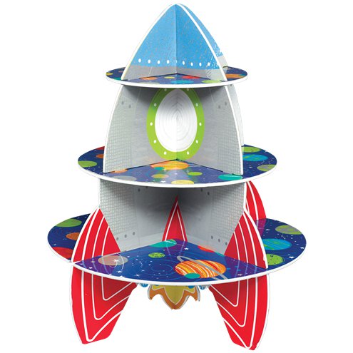 Rocket Ship 3 Tier Treat Stand - Blast Off Space Party – The Original ...