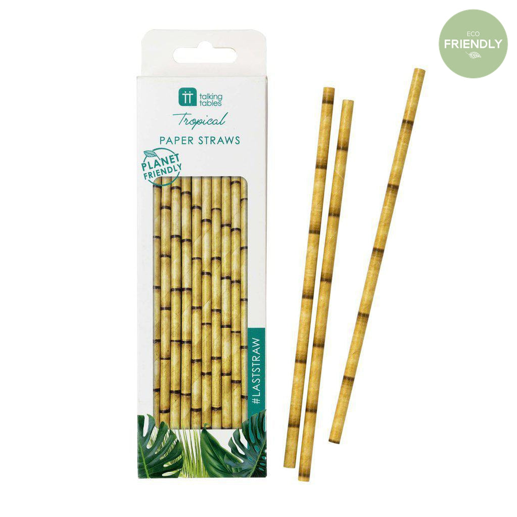 Bamboo Paper Straws - Eco Paper Party Supplies – The Original Party Bag ...